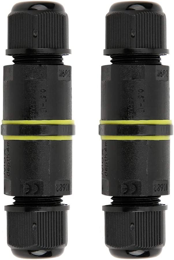 2 Pcs IP68 IP68 3 Pin Box for Joint Electric Cable Connector, Humidity ...