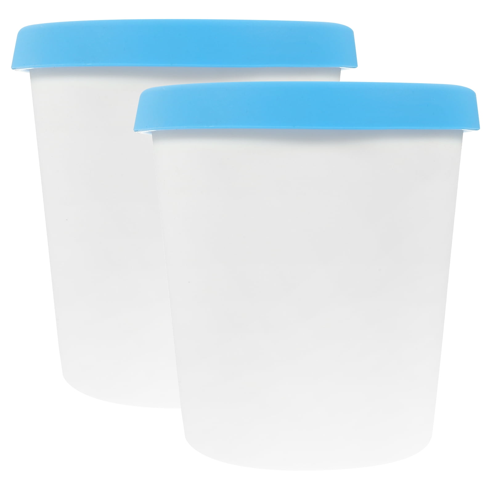 2 Pcs Ice Cream Bucket Homemade Storage Containers Plastic Yogurt ...