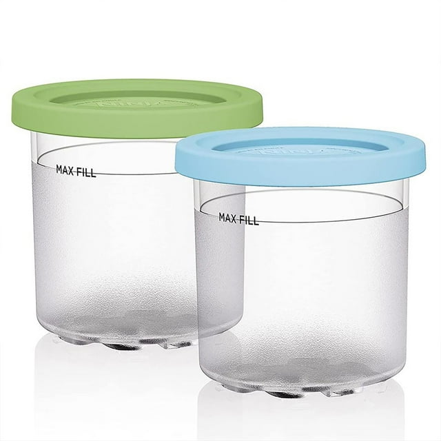 2 Pcs Ice Cream Pints Containers And Lids Compatible With Nc299amz