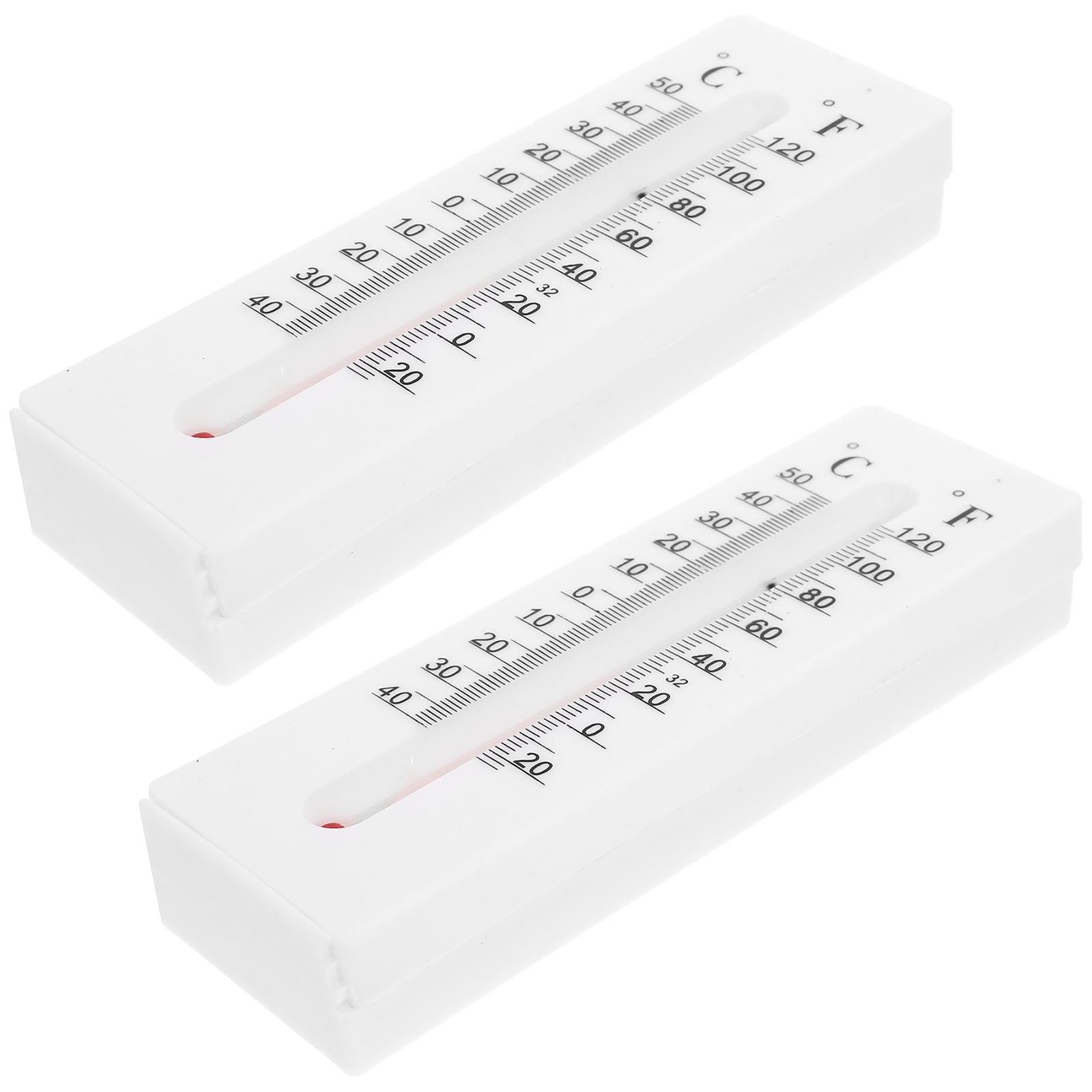 2 Pcs Indoor Hygrometer Thermometers Office 16.30X5.20X2.50CM White ...