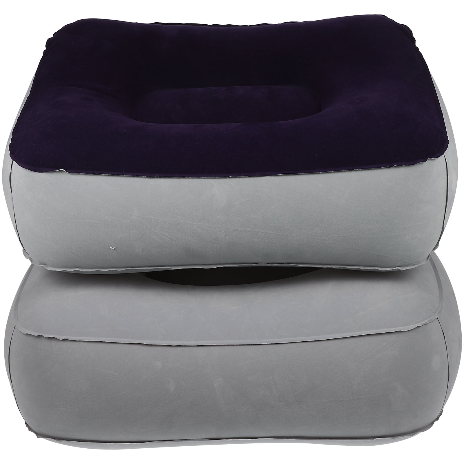 2 Pcs Inflatable Feet Rest Pillow Flocking PVC Foot Massage Stool Relax ...