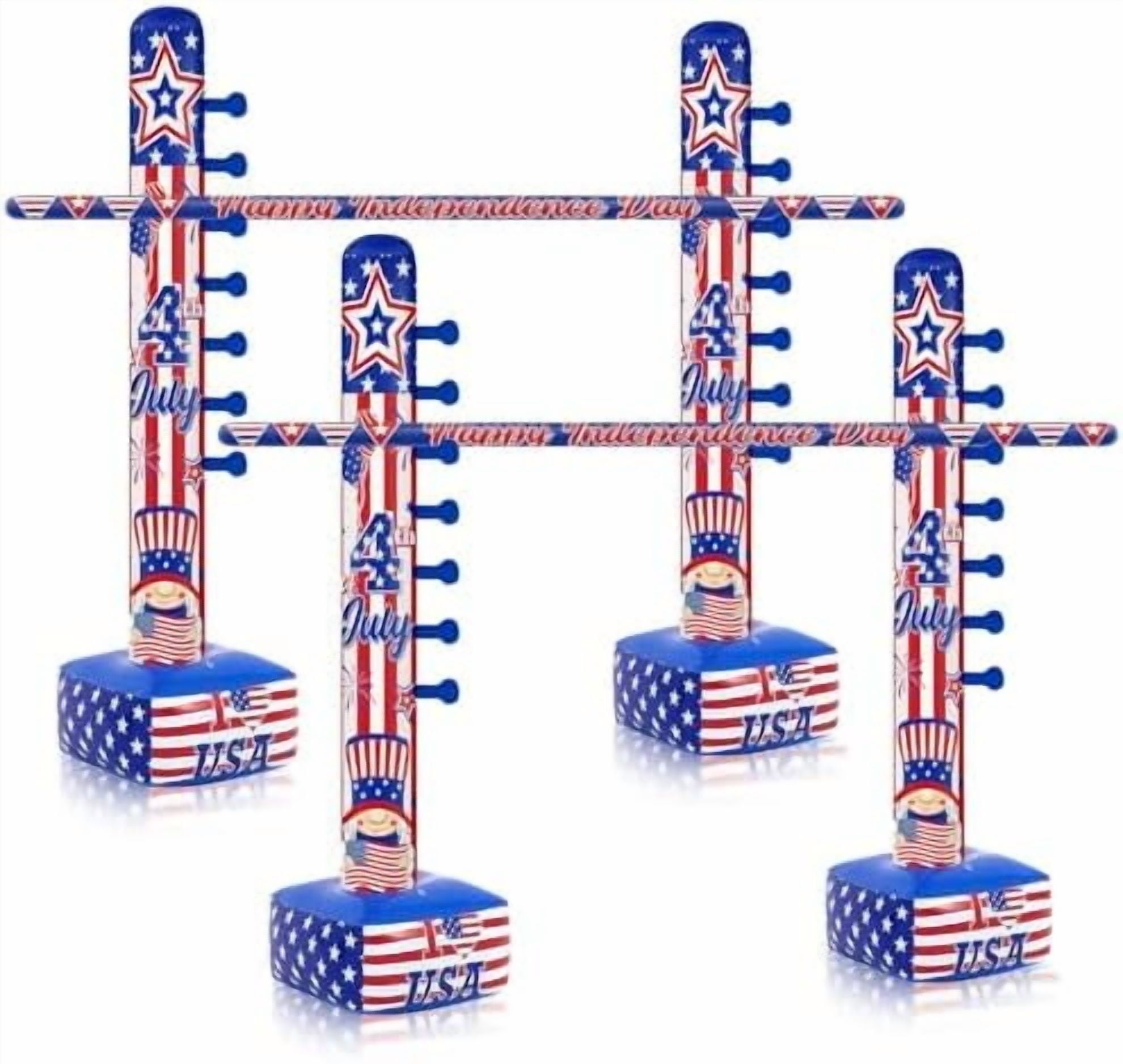 2 Pcs Inflatable Limbo Game 59 Inch Patriotic Veterans Labor Day 4th of ...
