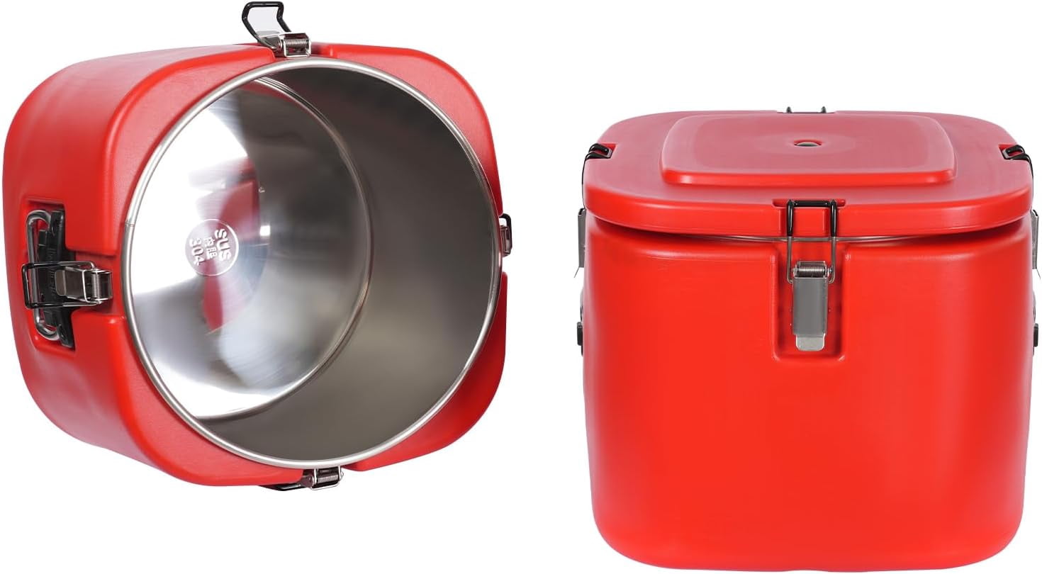 2 Pcs Insulated Beverage Containers, 5.28Gal Food Warmers Food Hot Box ...