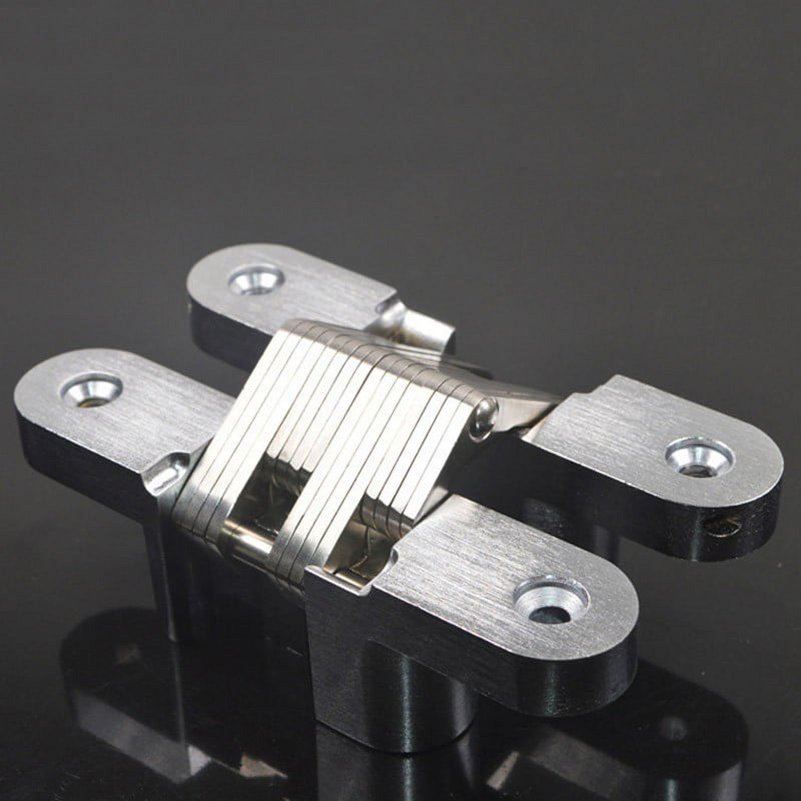 2 Pcs Invisible Cross Hinges Concealed Cabinet Cupboard Door Wooden ...