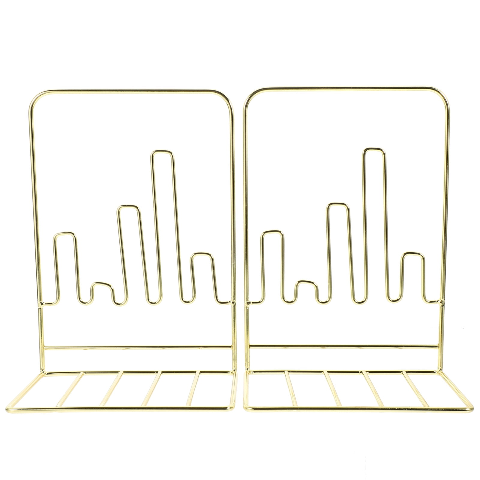 2 Pcs Iron Book Stand Organizer Bookshelfs Kids Tabletop Decor Desktop ...