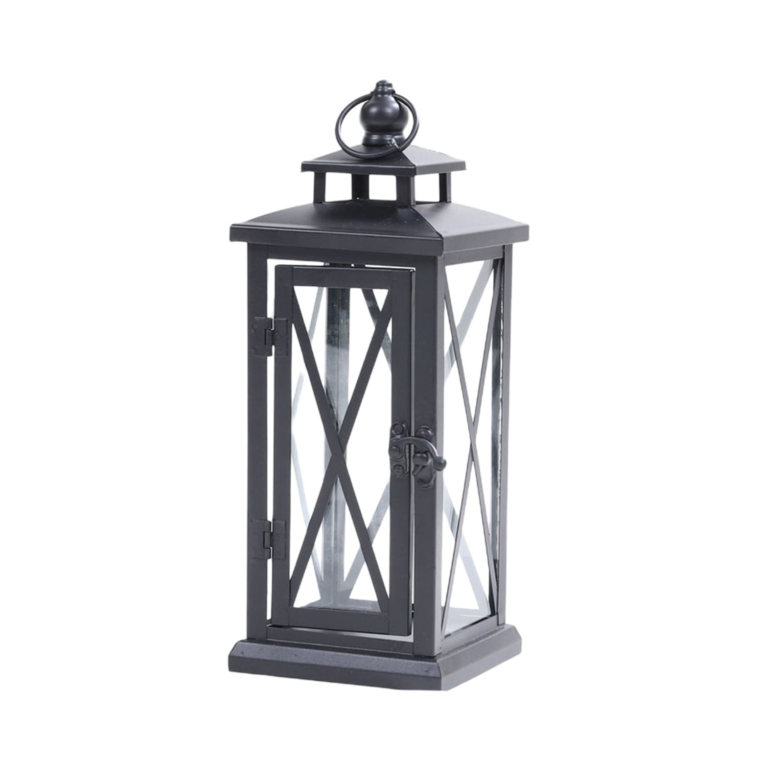 2 Pcs Iron Glass Candle Holder Stand - Elegant Windproof Floor Candle ...
