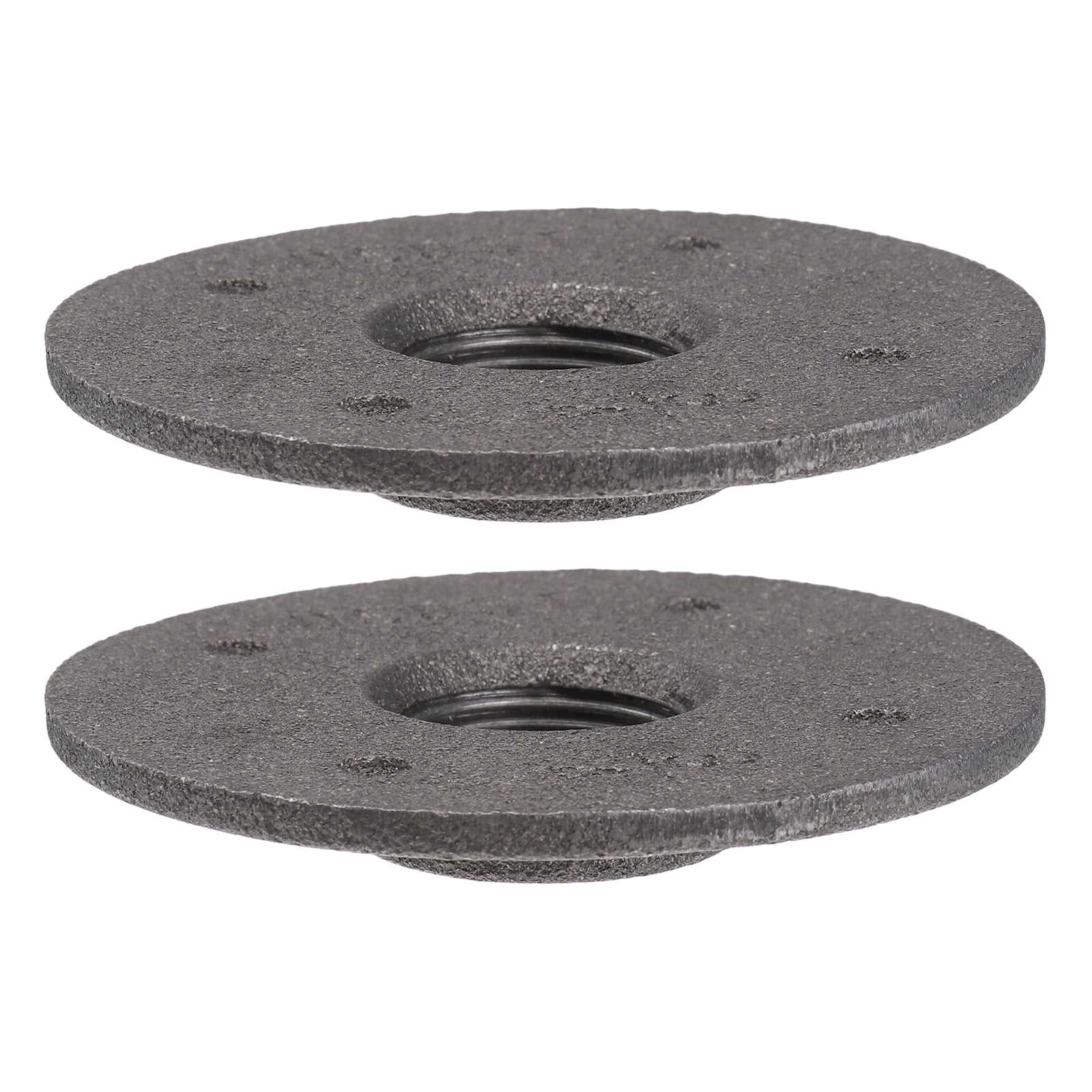 2 Pcs Iron Pipe Fittings Threaded Floor Flange Industrial Furniture ...