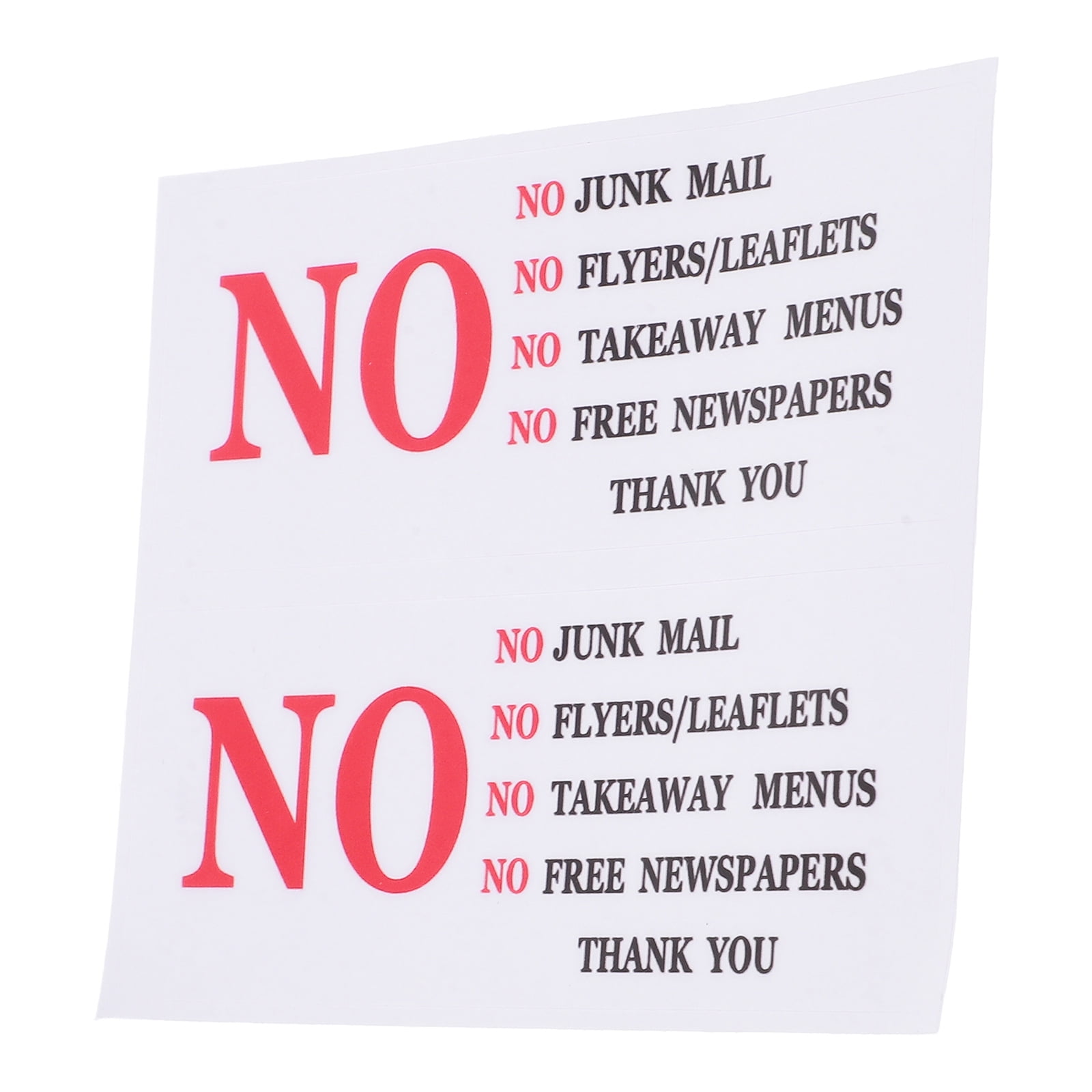 2 Pcs JUNK MAIL WARNING STICKER HOMEOWNER MAILBOX SIGN Stickers ...