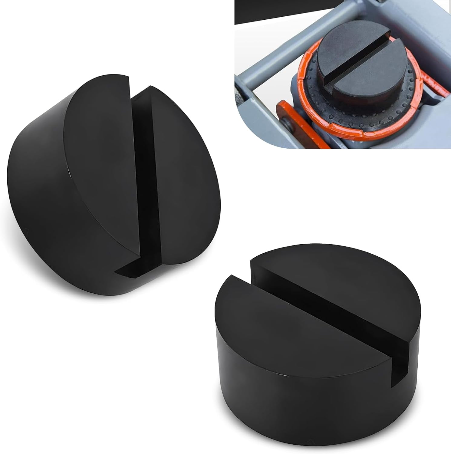 2 Pcs Jack Rubber Pads, Universal Floor Jack Rubber Pad for Car ...
