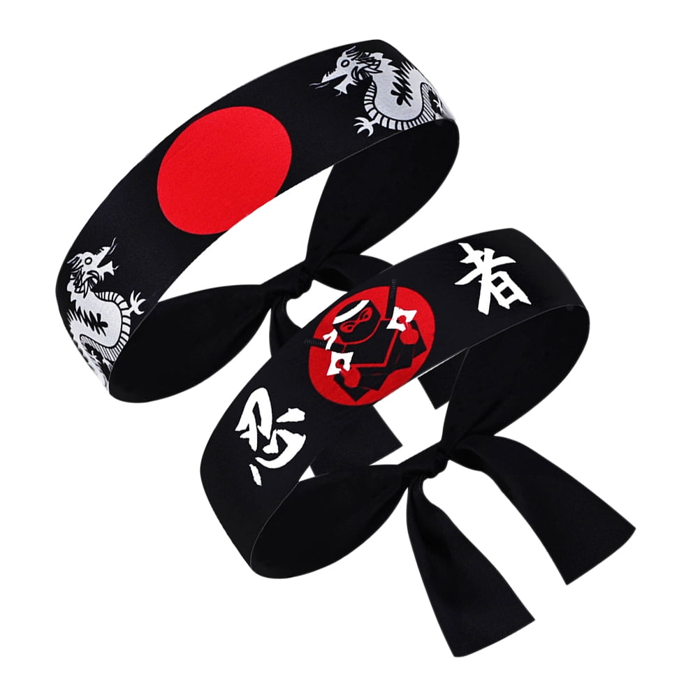 2 Pcs Japanese Cooker Headband Karate Headbands Ninja Master Student ...