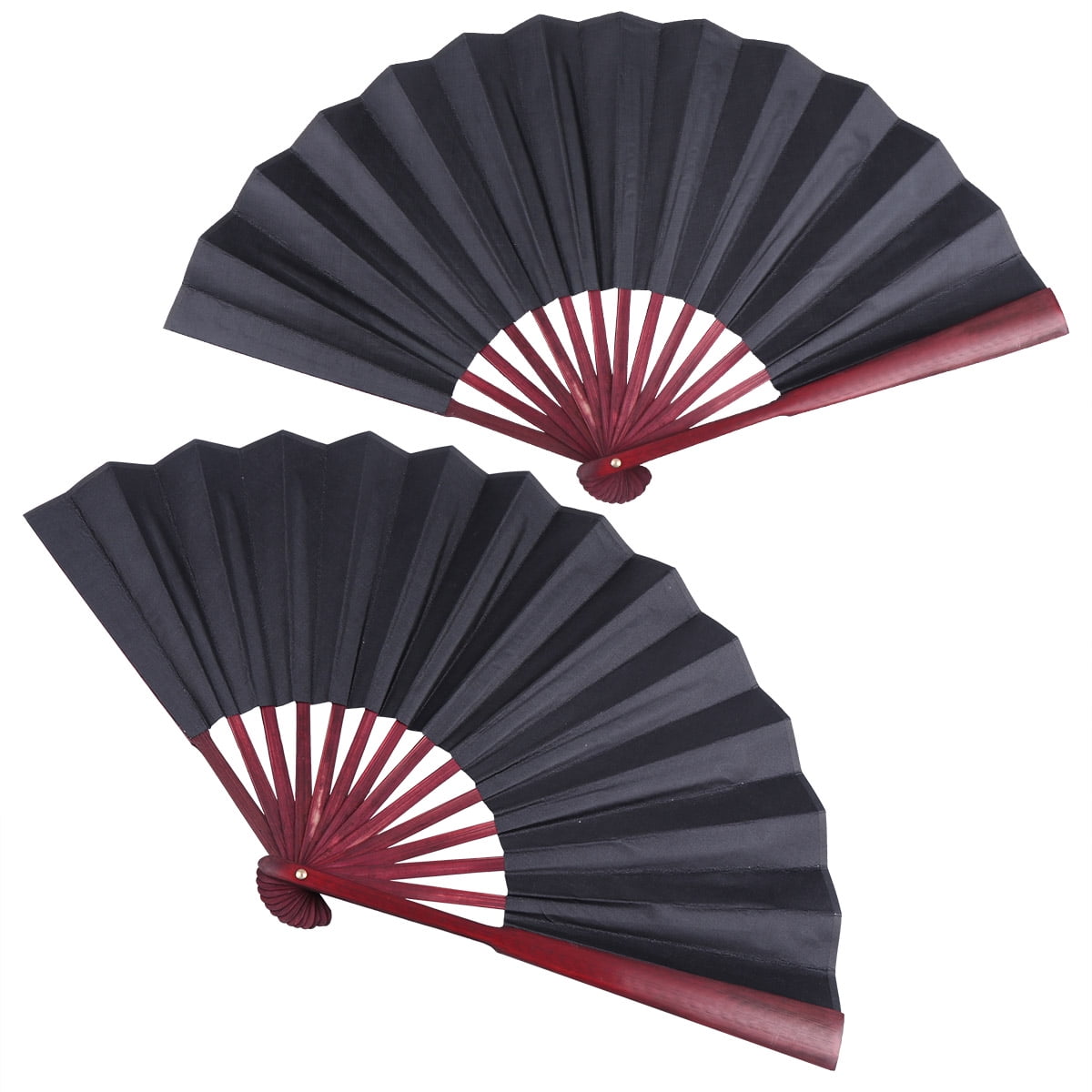 Homoyoyo Foldable Hand Fans Fabric Noise-free For Girls Wedding 2 Pcs ...