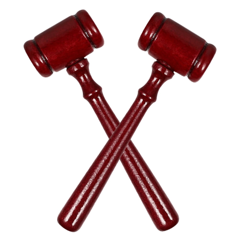 2 Pcs Judge Hammer Mini Gavel Solid Wood Hammer Judge Wooden Gavel ...