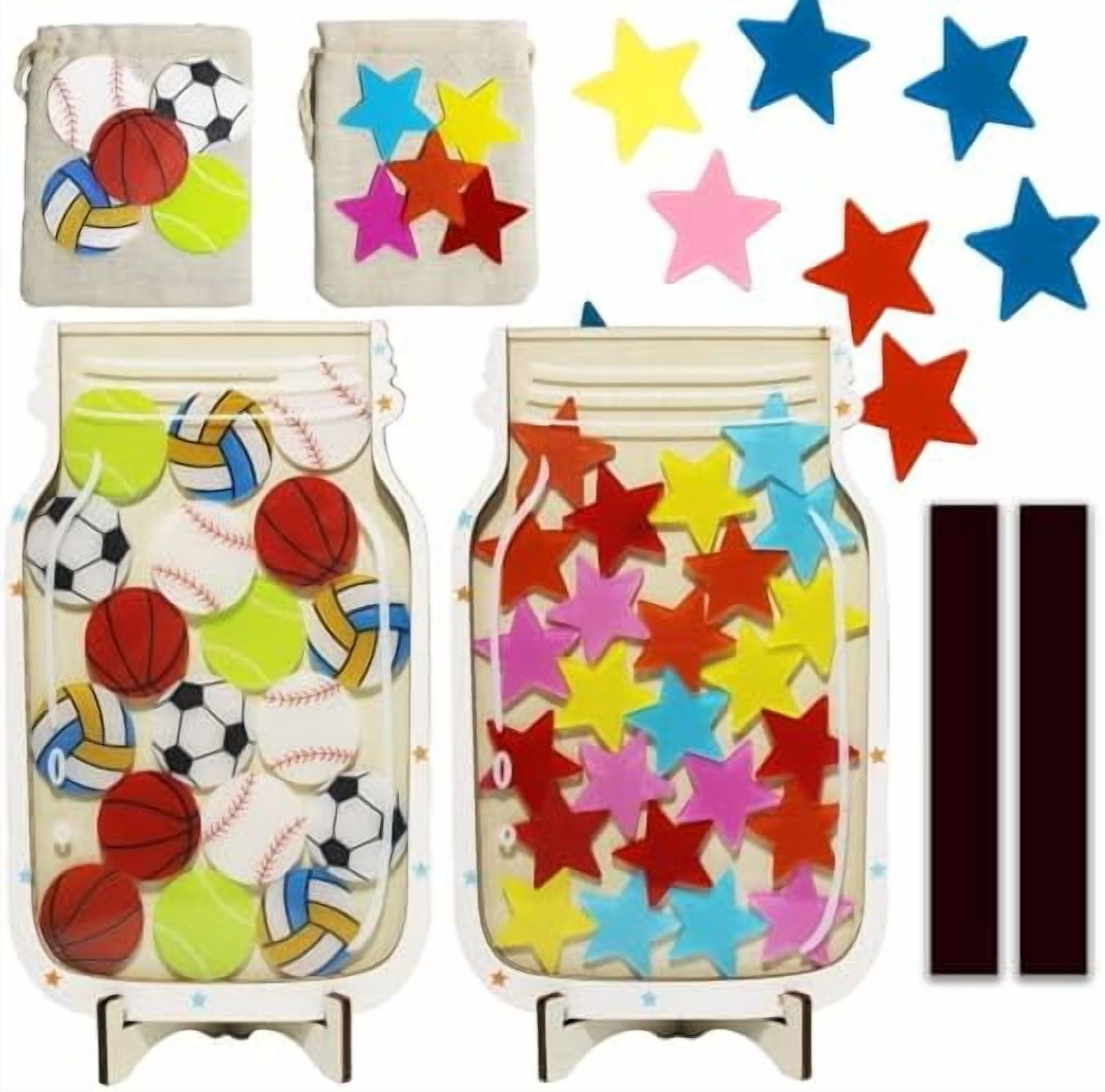 2 Pcs Kages of Children's Reward cans, Stars Magnetic Reward cans ...
