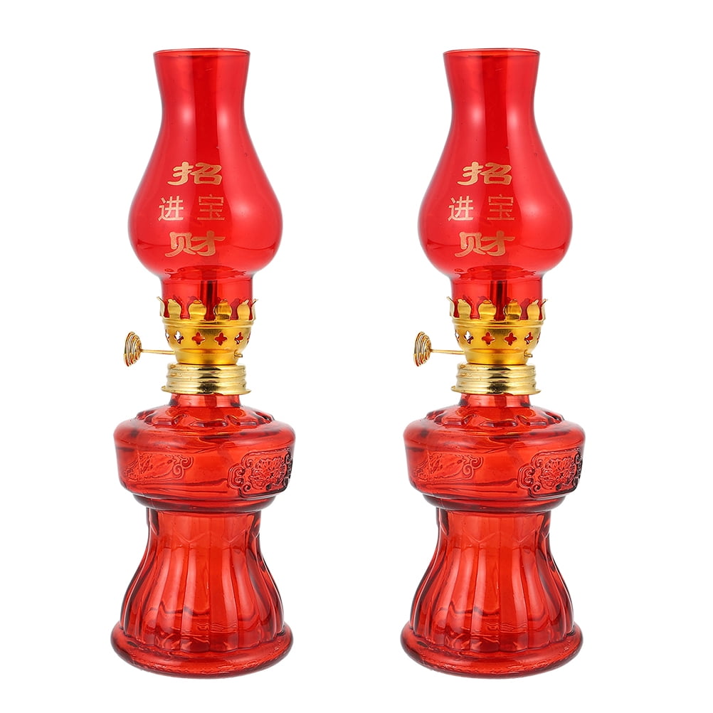 2 Pcs Kerosene Lamp Festive Style Home Oil Vintage Lamps for Chinese ...