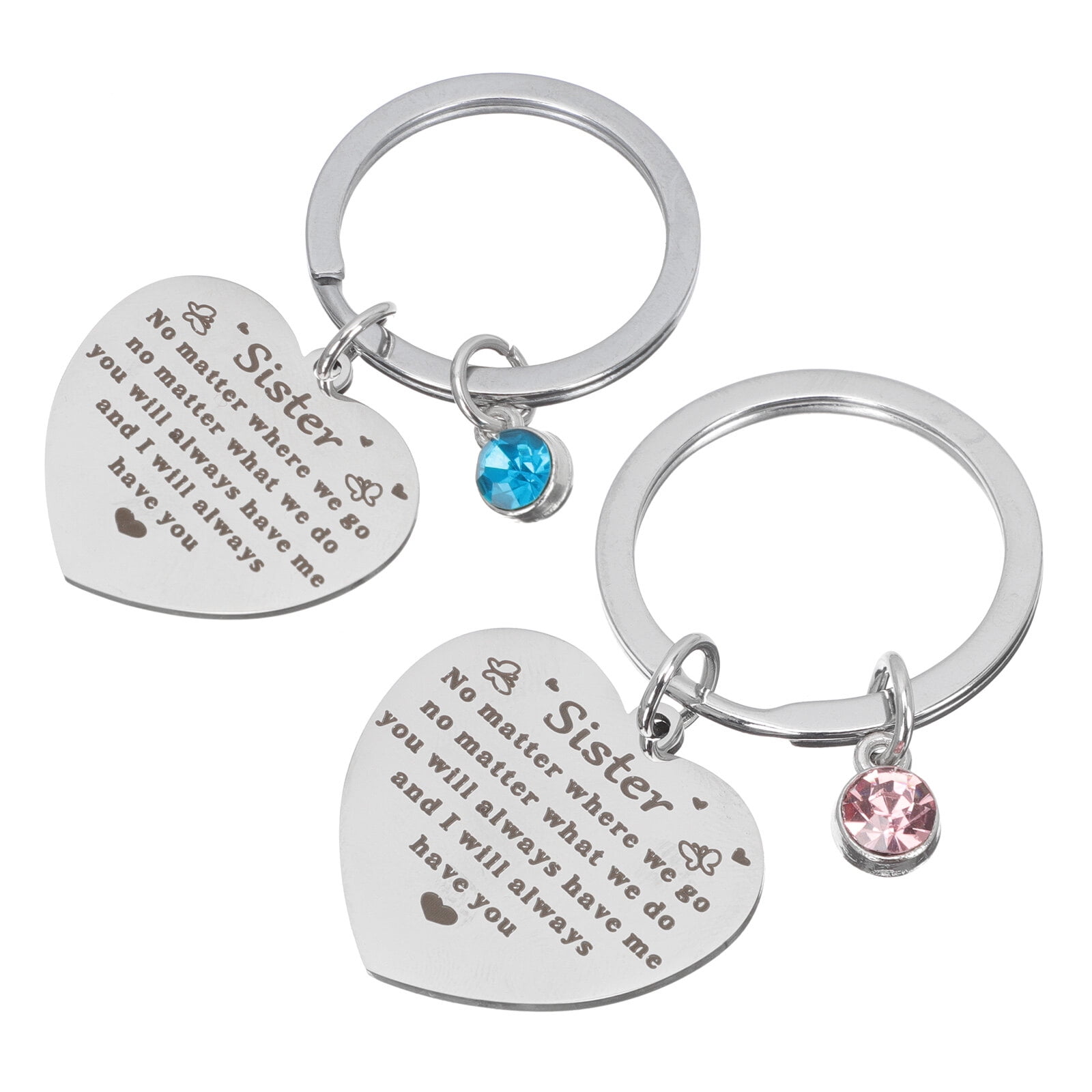 Stainless Steel Keychain with Sister Theme Perfect Gift for Friendship ...