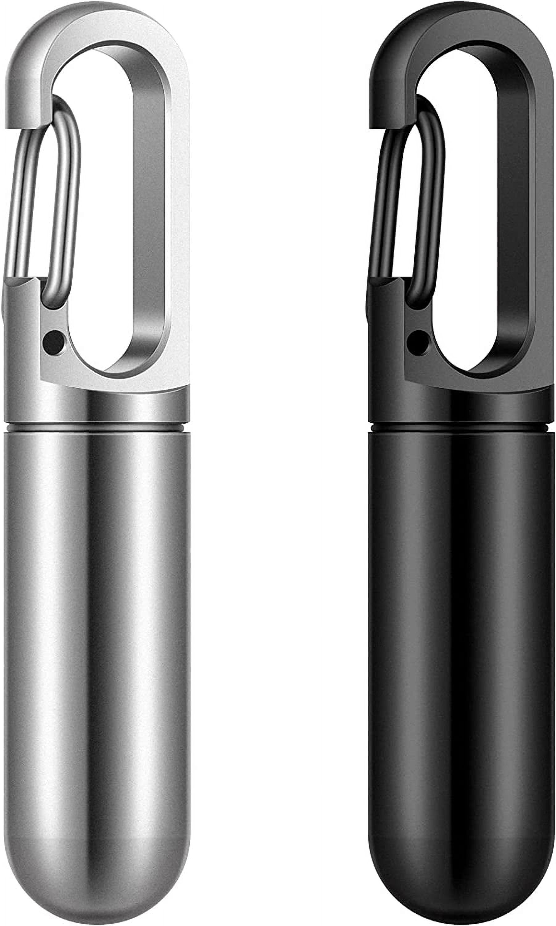 2 Pcs Keychain Pill Case Pocket Metal Pill Holder for Men Women Mini ...