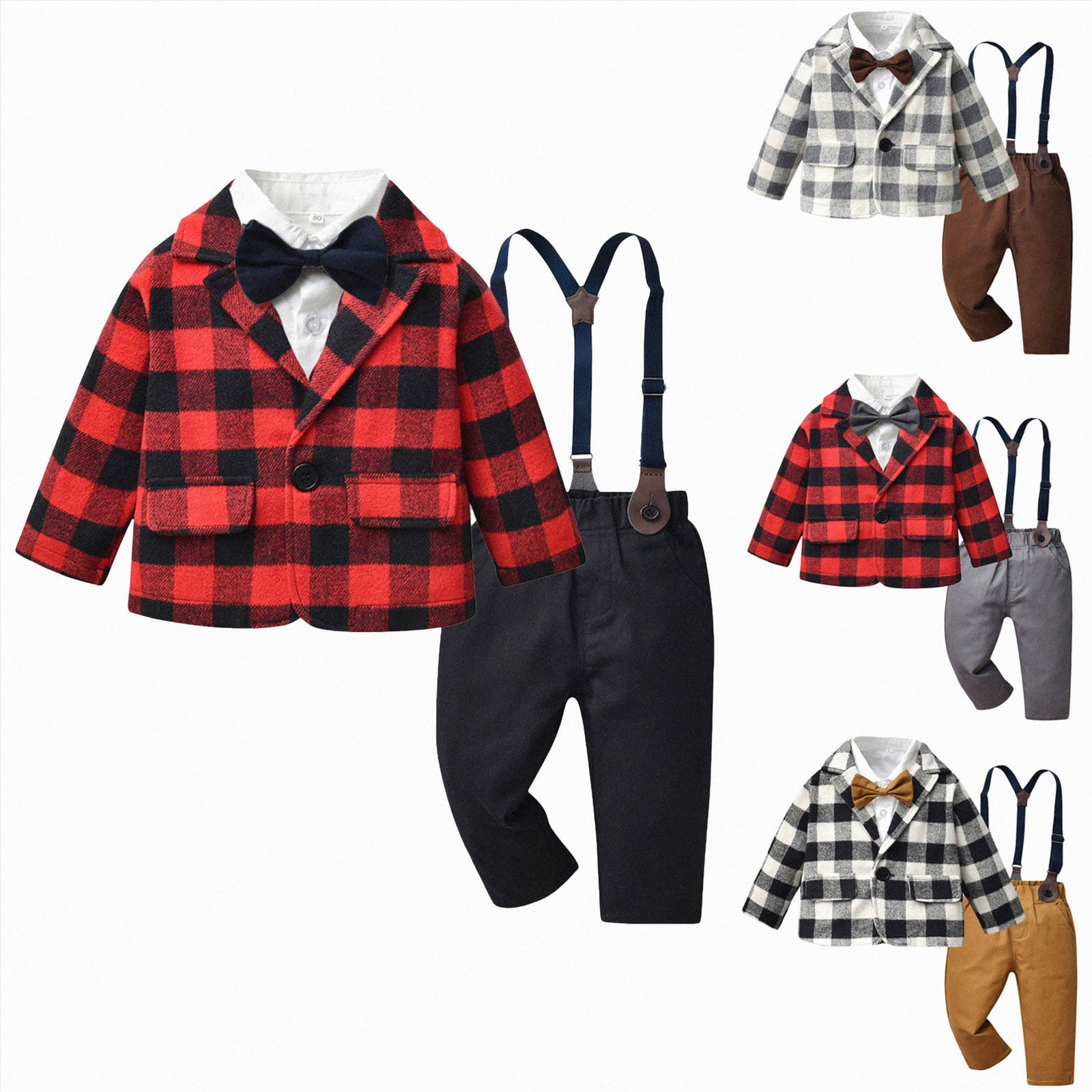 2 Pcs Kids Boys Hooded Sweatshirt Pants Set Sweatsuit Fall Winter ...