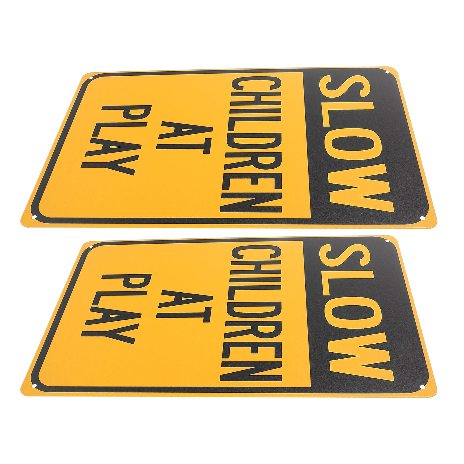 2 Pcs Kids Playing Sign for Street Slow down Signs Neighborhoods Hang ...