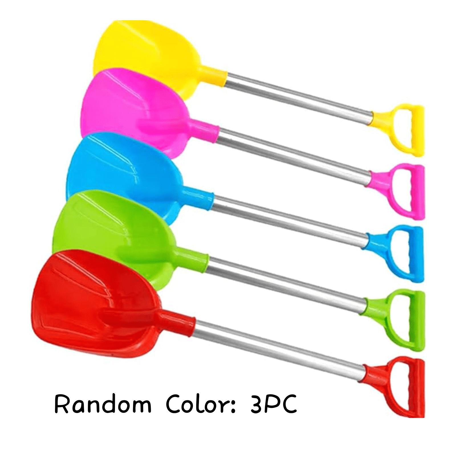 2 Pcs Kids Snow Shovel with D Grip Handle 19.69" Small Plastic Shovel ...