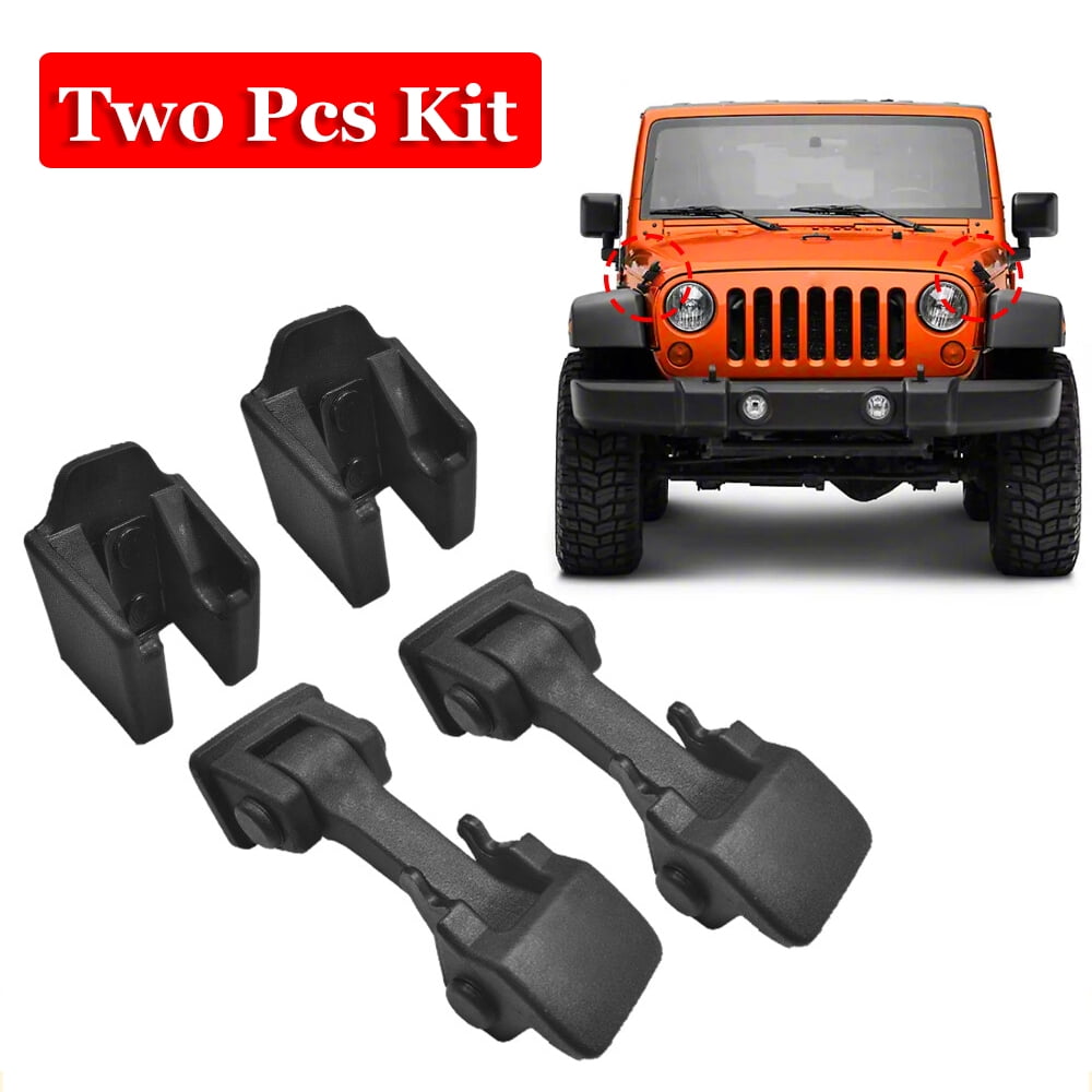 2 Pcs Kit Car Engine Hood Lock Black Front Locking Latch Catch Hood ...