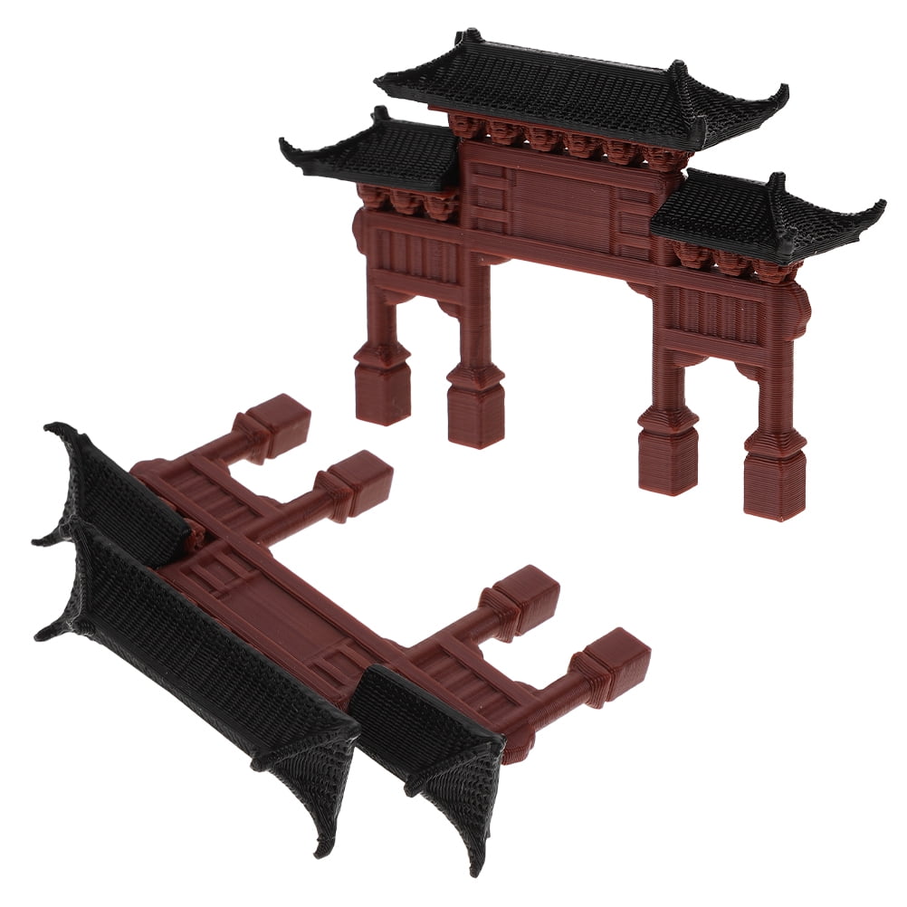 2 Pcs Kit Ice Lattice Comb Ancient Building Model - Walmart.com