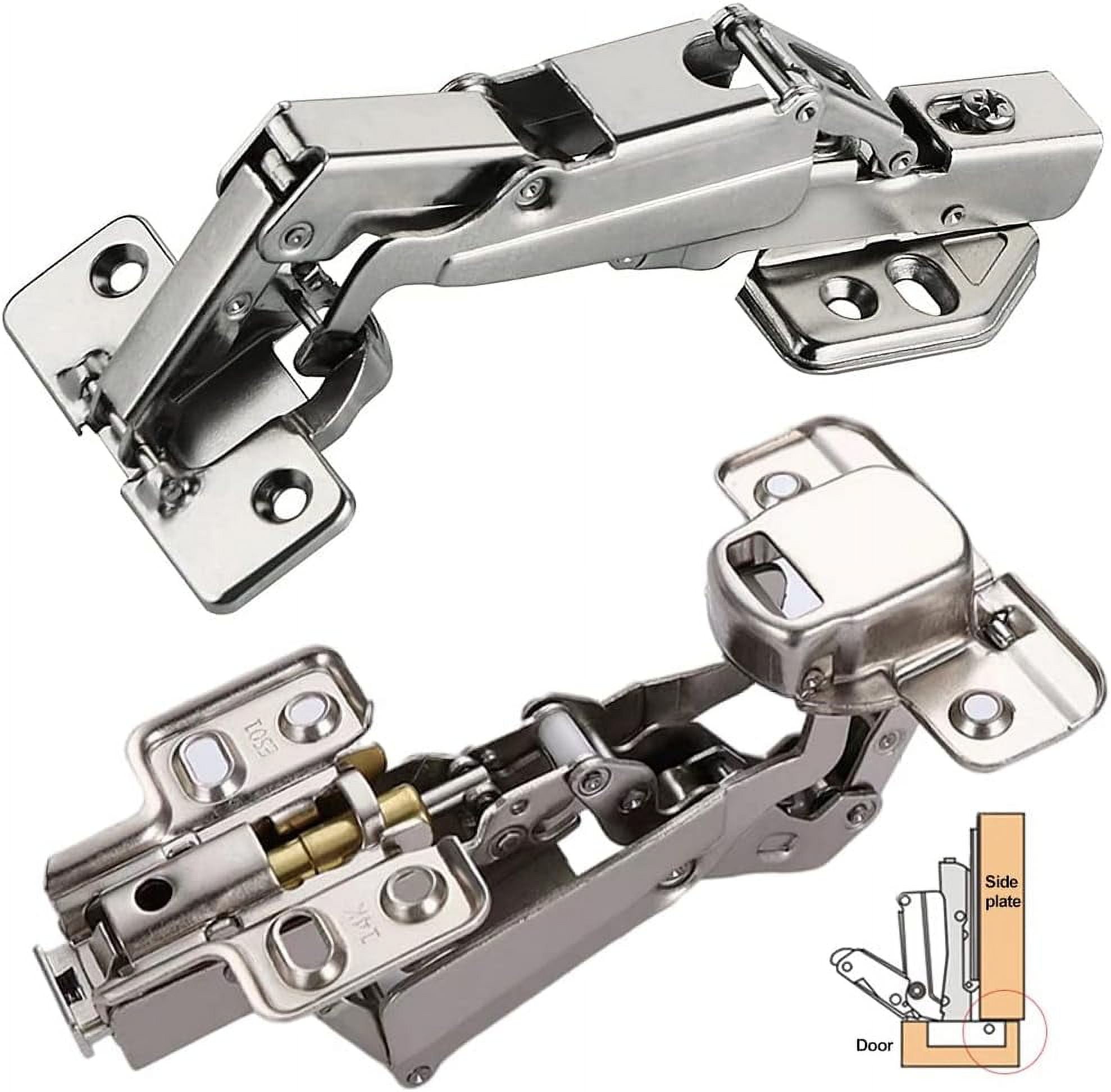 2 Pcs Kitchen Cabinet Door Hinges 165 Degree Kitchen Cupboard Hinges ...