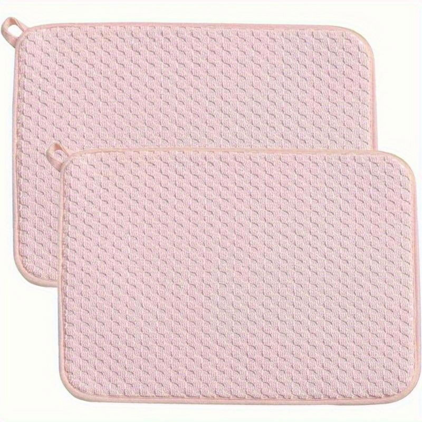 2 Pcs Kitchen Counter Pads Water Absorption Drying Mat Set, Microfiber ...