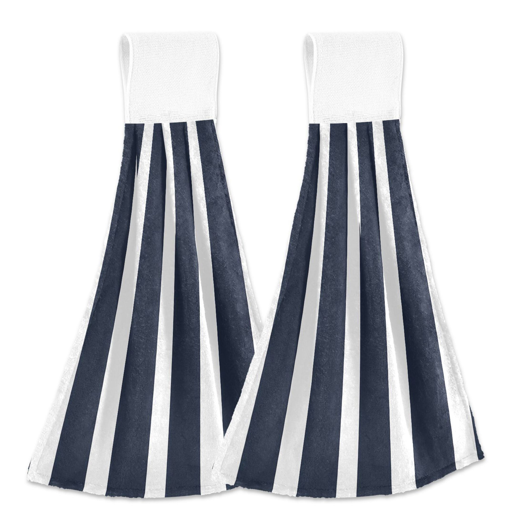 2 Pcs Kitchen Hand Towels with Hanging Loops Absorbent Soft Fast Drying ...