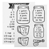 2 Pcs Kitchen Measurement Conversion Table Weight Chart for Cooking ...