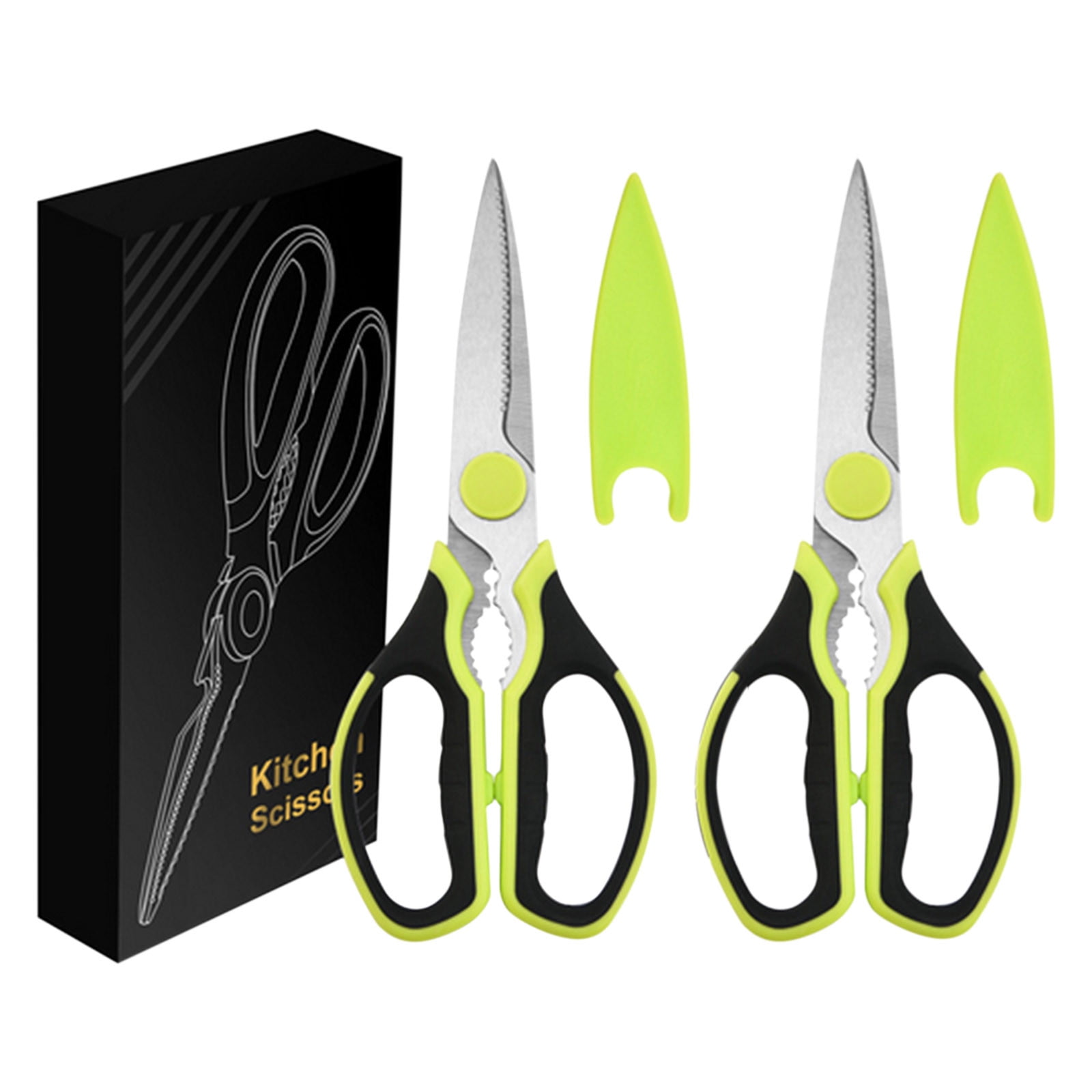 2 Pcs Kitchen Scissors, 3.6*8.1 Inch Multipurpose Kitchen Shears, Heavy ...