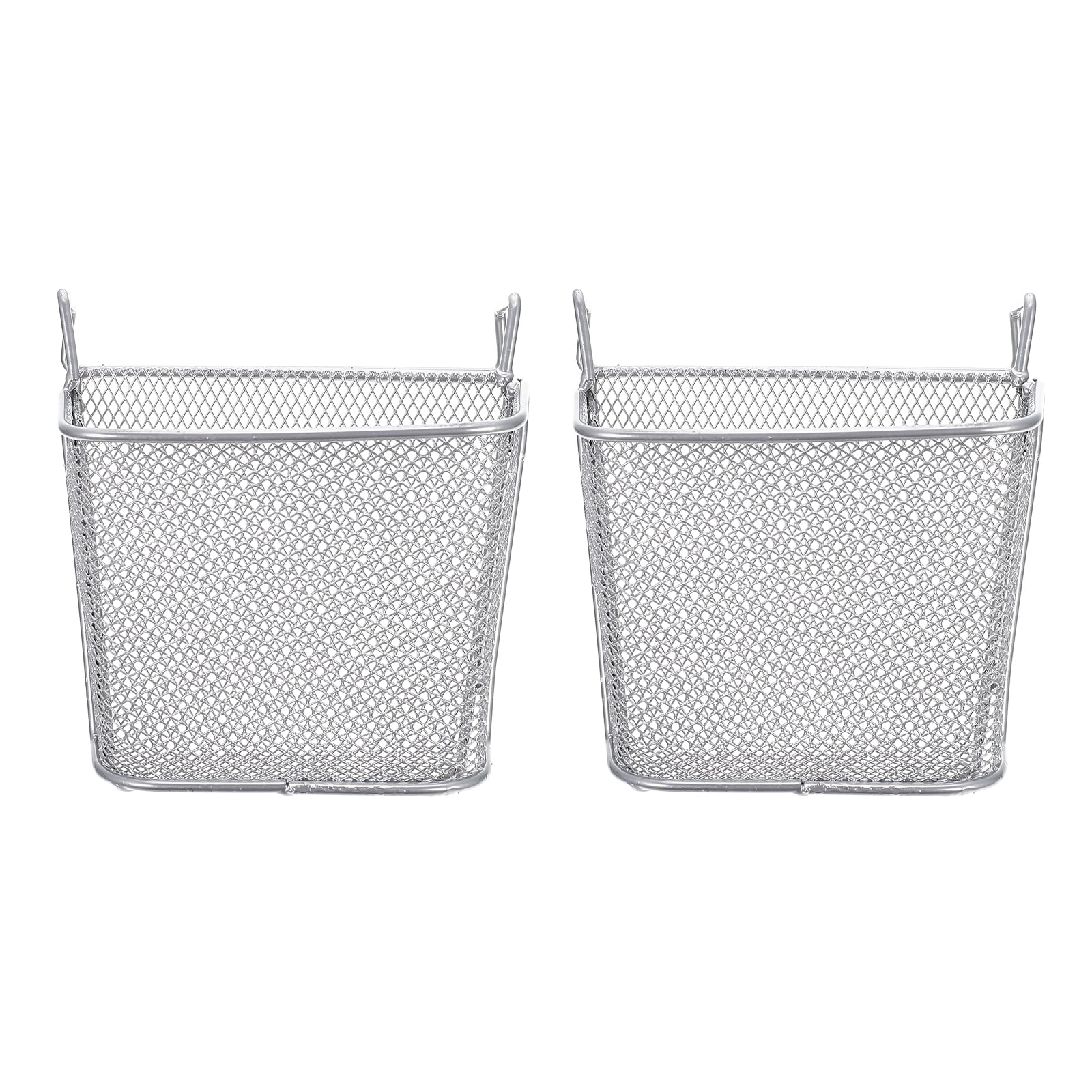 2 Pcs Kitchen Shelf Desk Edges Iron Basket Cabinet Organizer over The ...