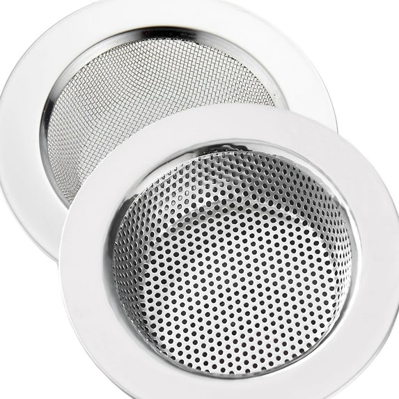 2 Pcs Kitchen Sink Strainer Stainless Steel, Mesh and Punching, Kitchen ...