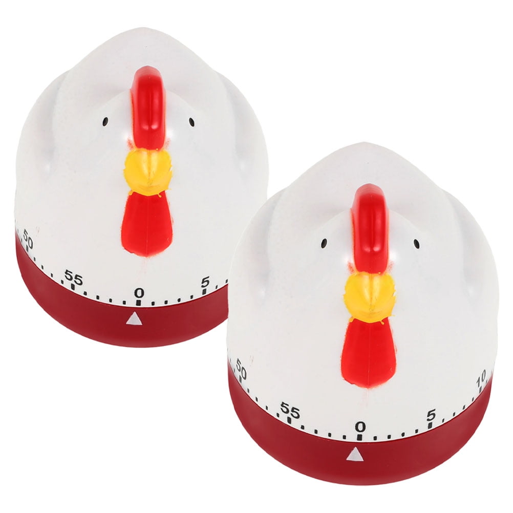 2 Pcs Kitchen Timer Turkey Pop up Egg Wind Timers Vintage Clock ...