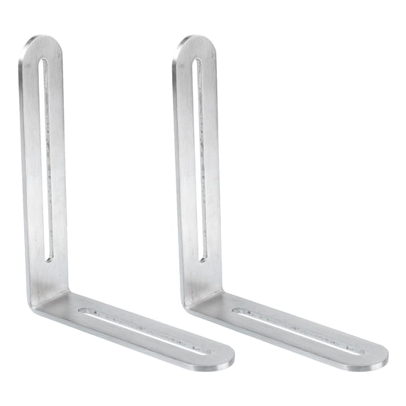 Raindrops Silver Stainless Steel L Shaped Corner Brackets for Furniture ...