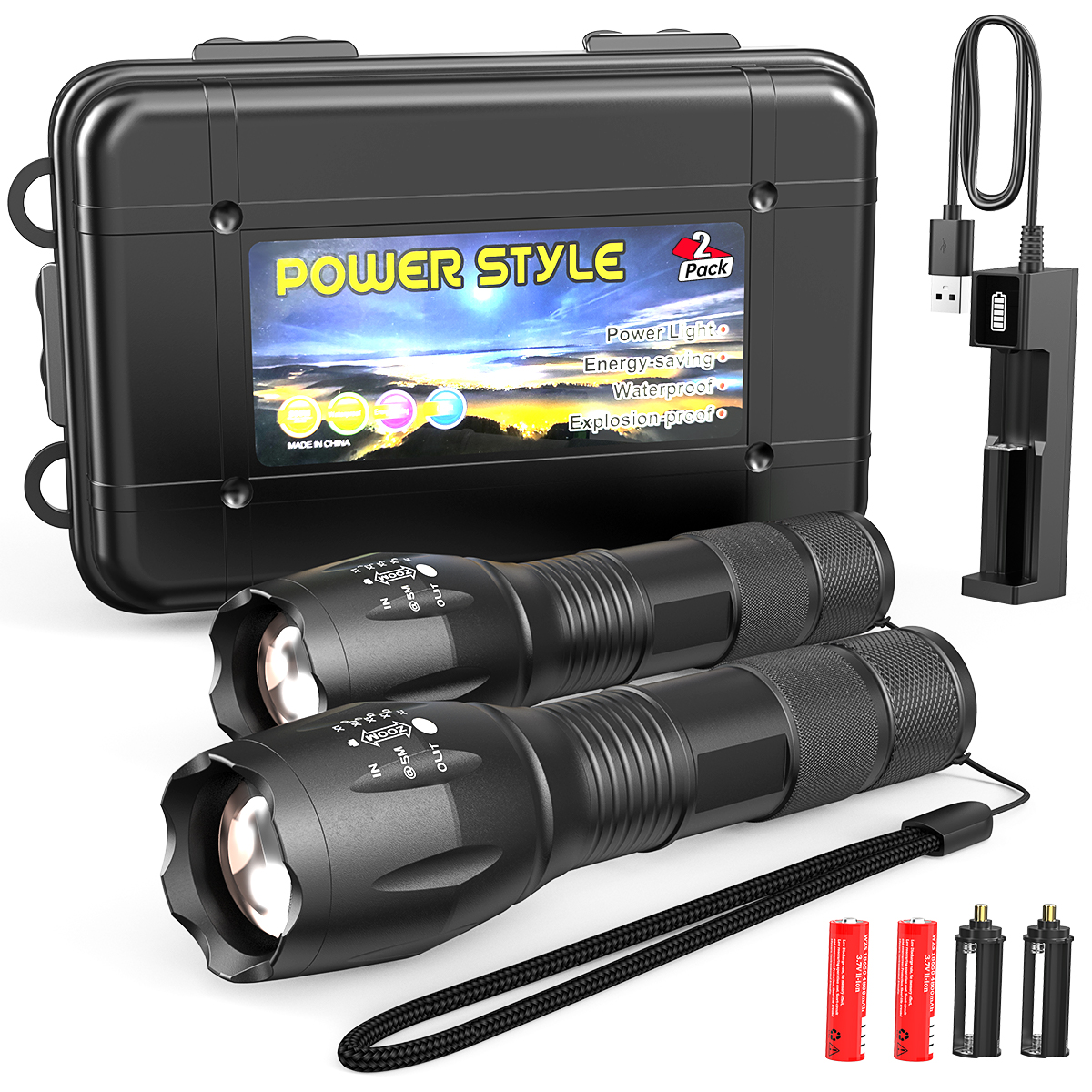 Vector TL10PV 1500 Lumens LED Flashlight with Power Bank Capability ...