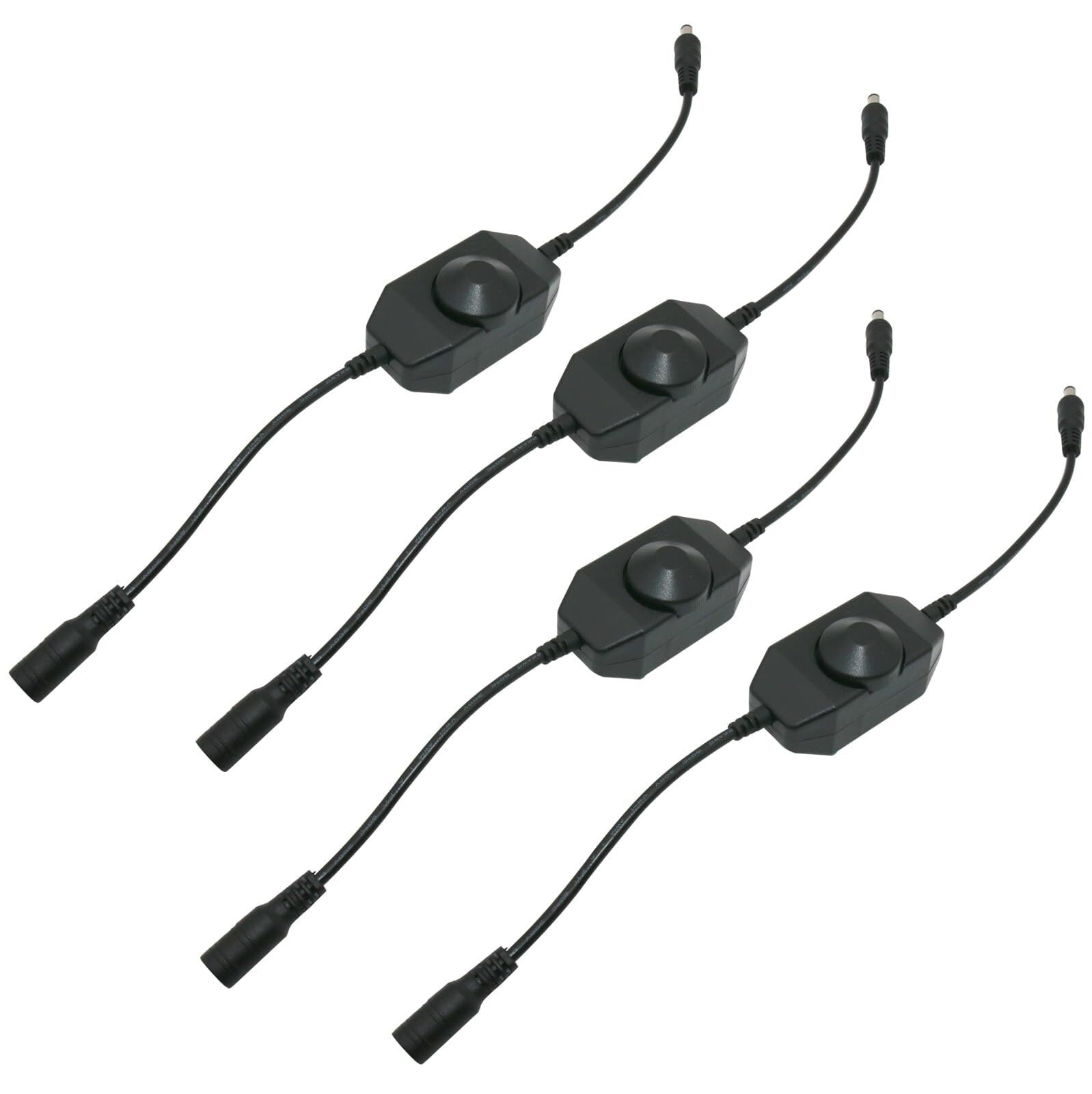 2 Pcs LED Touch Inline Dimmer Switch Controller, 5V 3A DC Cord Tact Switch Controller for Single ...