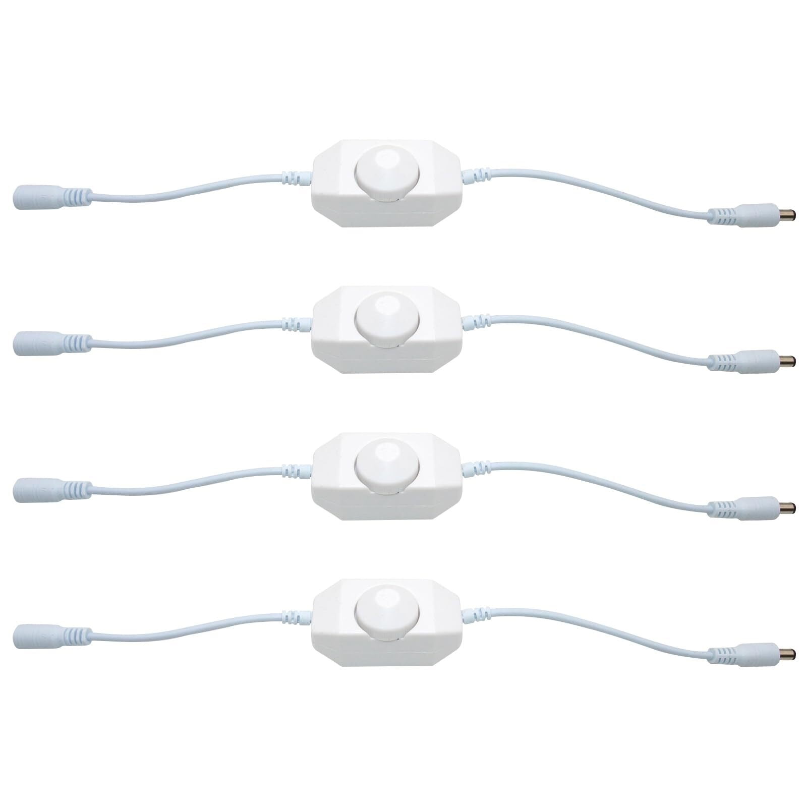 2 Pcs LED Touch Inline Dimmer Switch Controller, 5V 3A DC Cord Tact ...