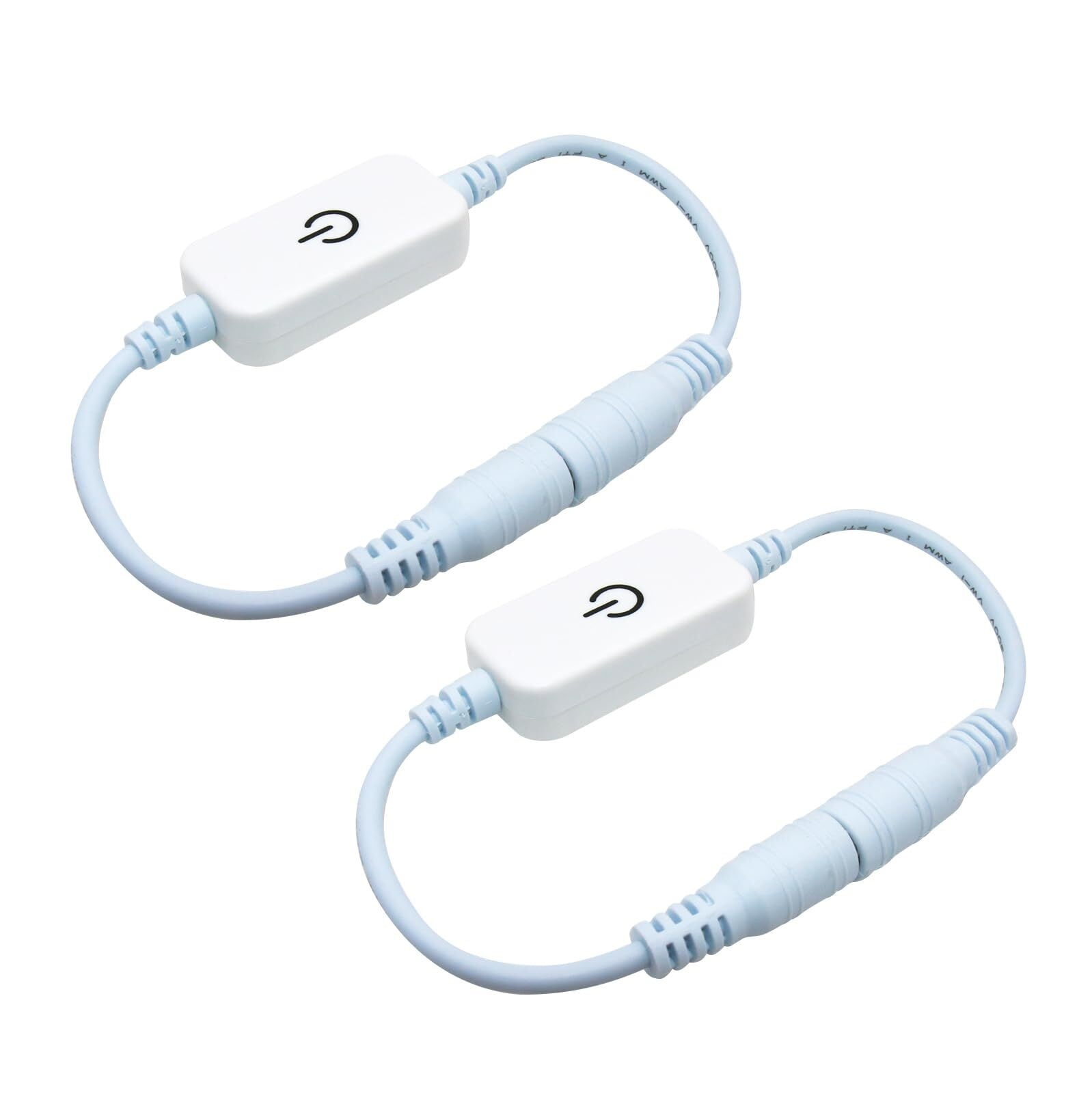 2 Pcs LED Touch Inline Dimmer Switch Controller, 5V 3A DC Cord Tact ...