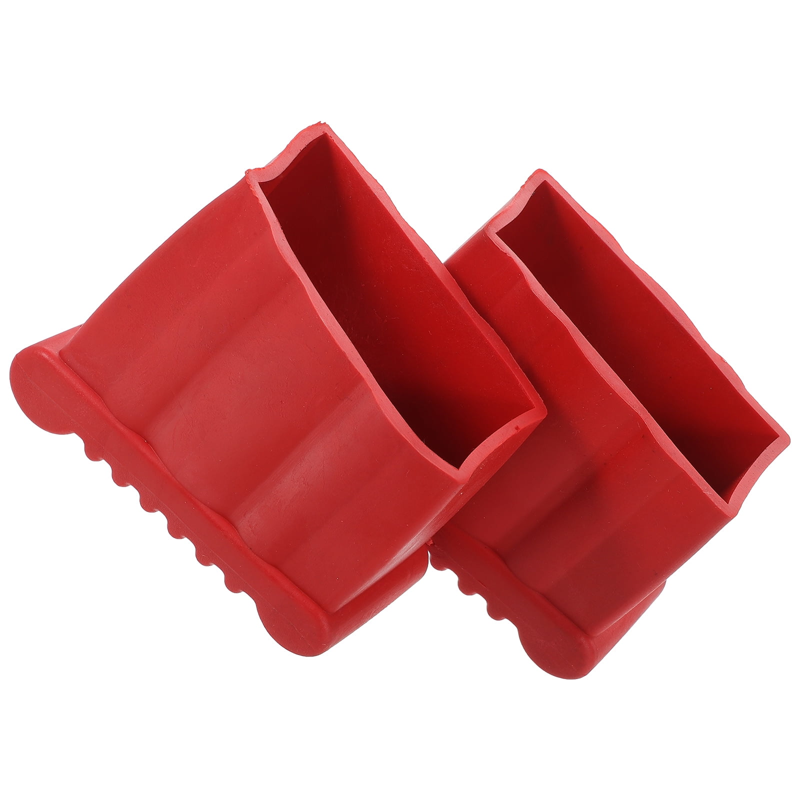 MERRYHAPY Ladder Feet Covers 2 Pcs Red Rubber Nonslip Safety Caps Easy ...