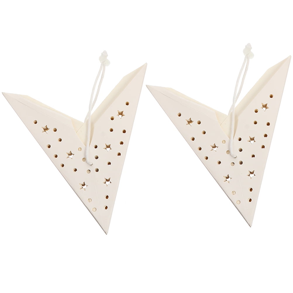 2 Pcs Lamp Shades Ceiling Light Star Nine Pointed Paper Lantern Xmas ...
