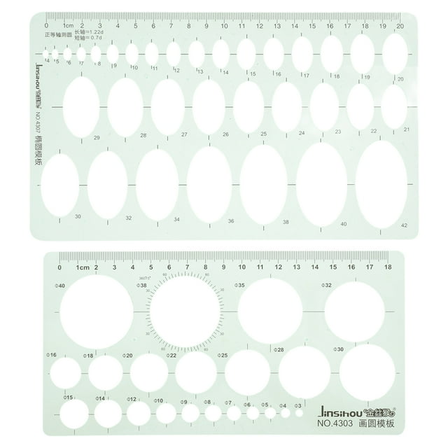 2pcs Circle Stencil Templates Drawing Mold Reusable Craft Template For ...
