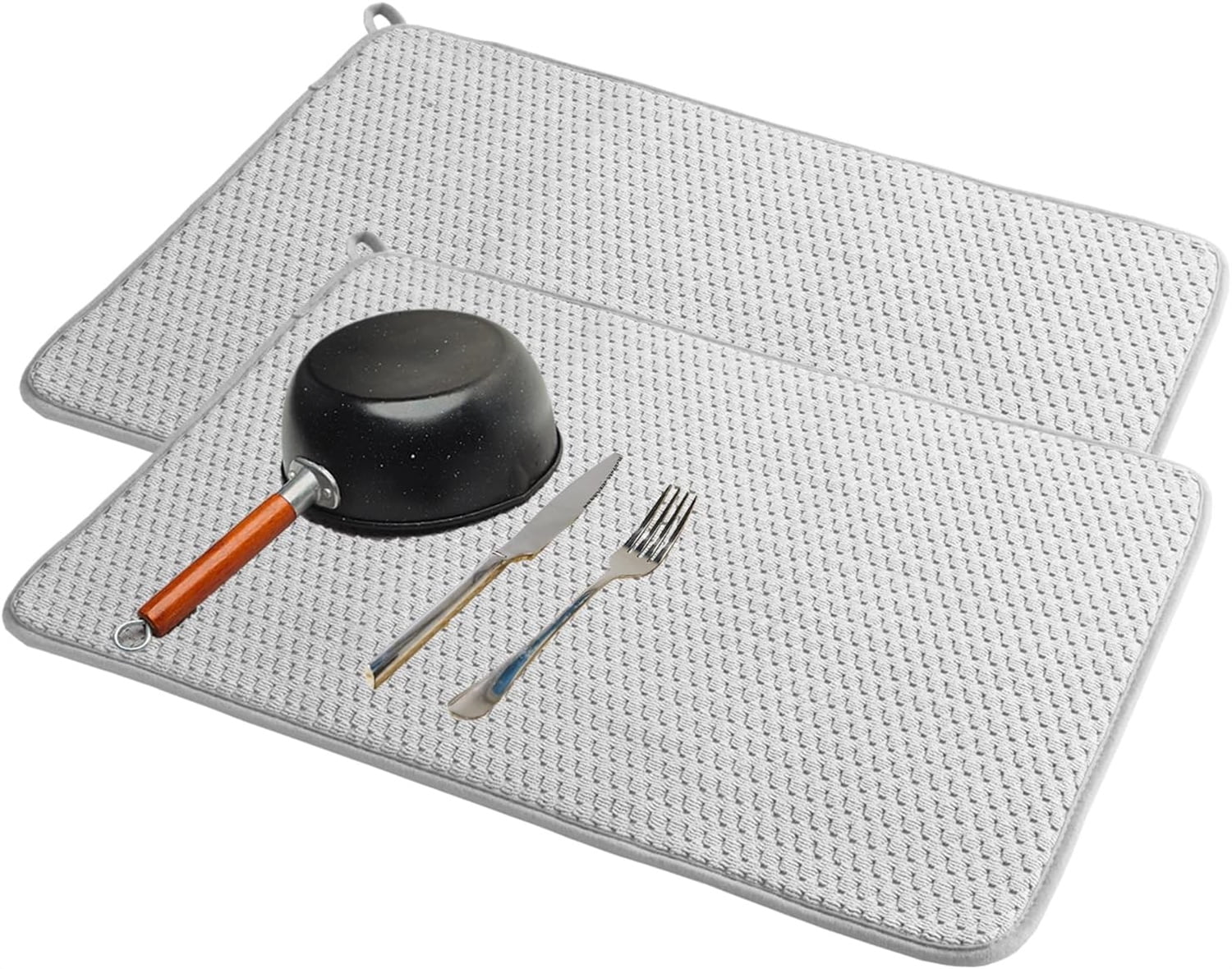 2 Pcs Large Dish Drying Mat for Kitchen Counter,Bexikou 24 x 17 inch ...