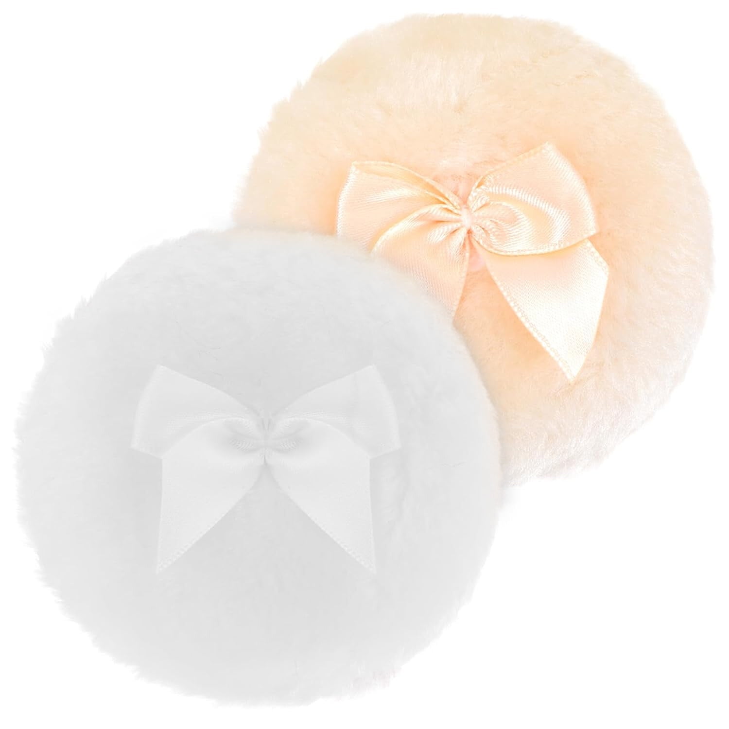 2 Pcs Large Fluffy Powder Puff, 3.5 Inch Ultra Soft Washable Reusable ...