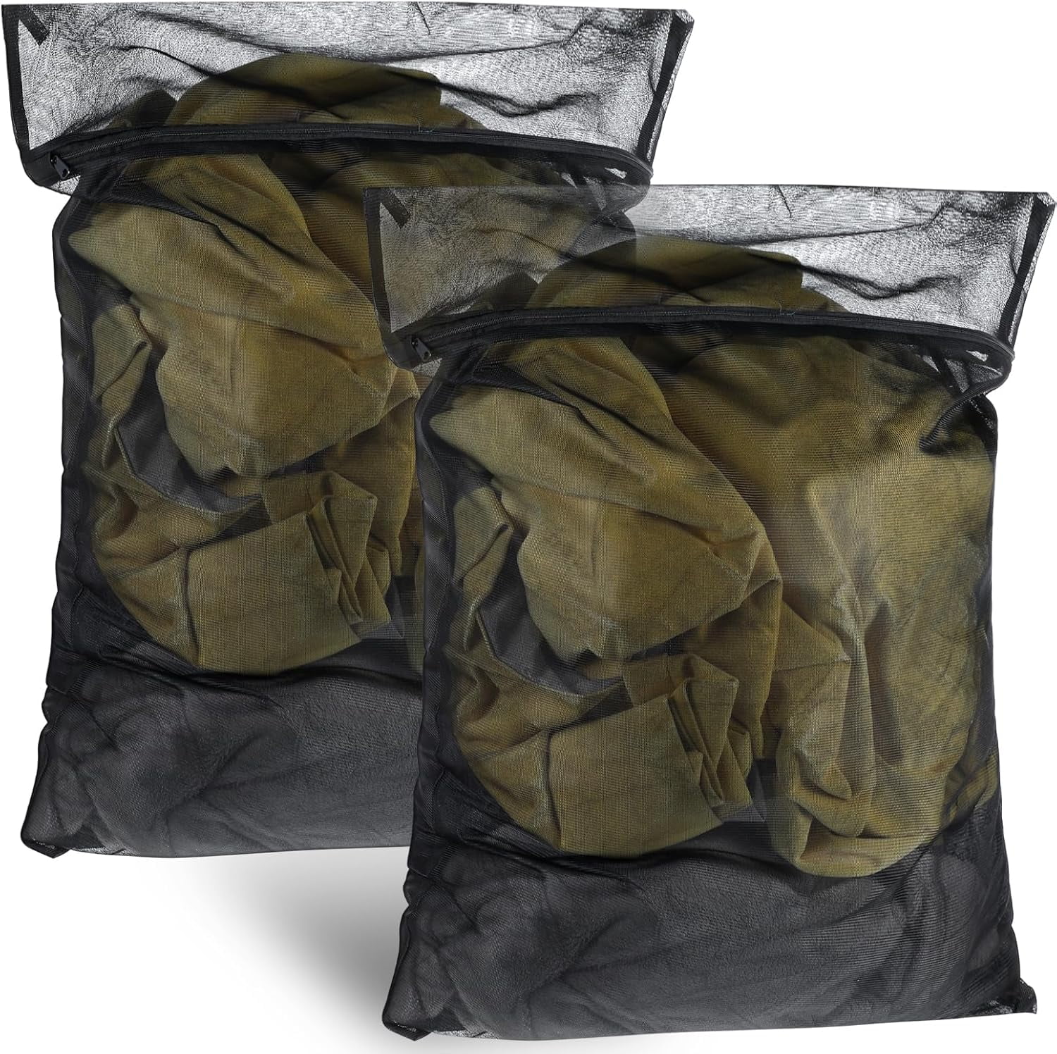 2 Pcs Large Mesh Laundry Bags for Delicates, 24"x31" Machine Washable ...