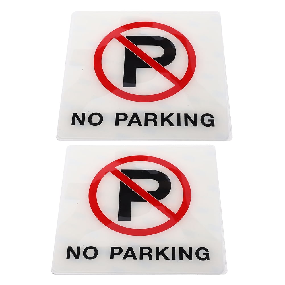 2pcs No Parking Sign Self Adhesive No Parking Sign Sticker No Parking ...