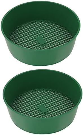 2 Pcs Large Plastic Garden Sieve Dirt Sieve Screen Sifting Pans Beach ...