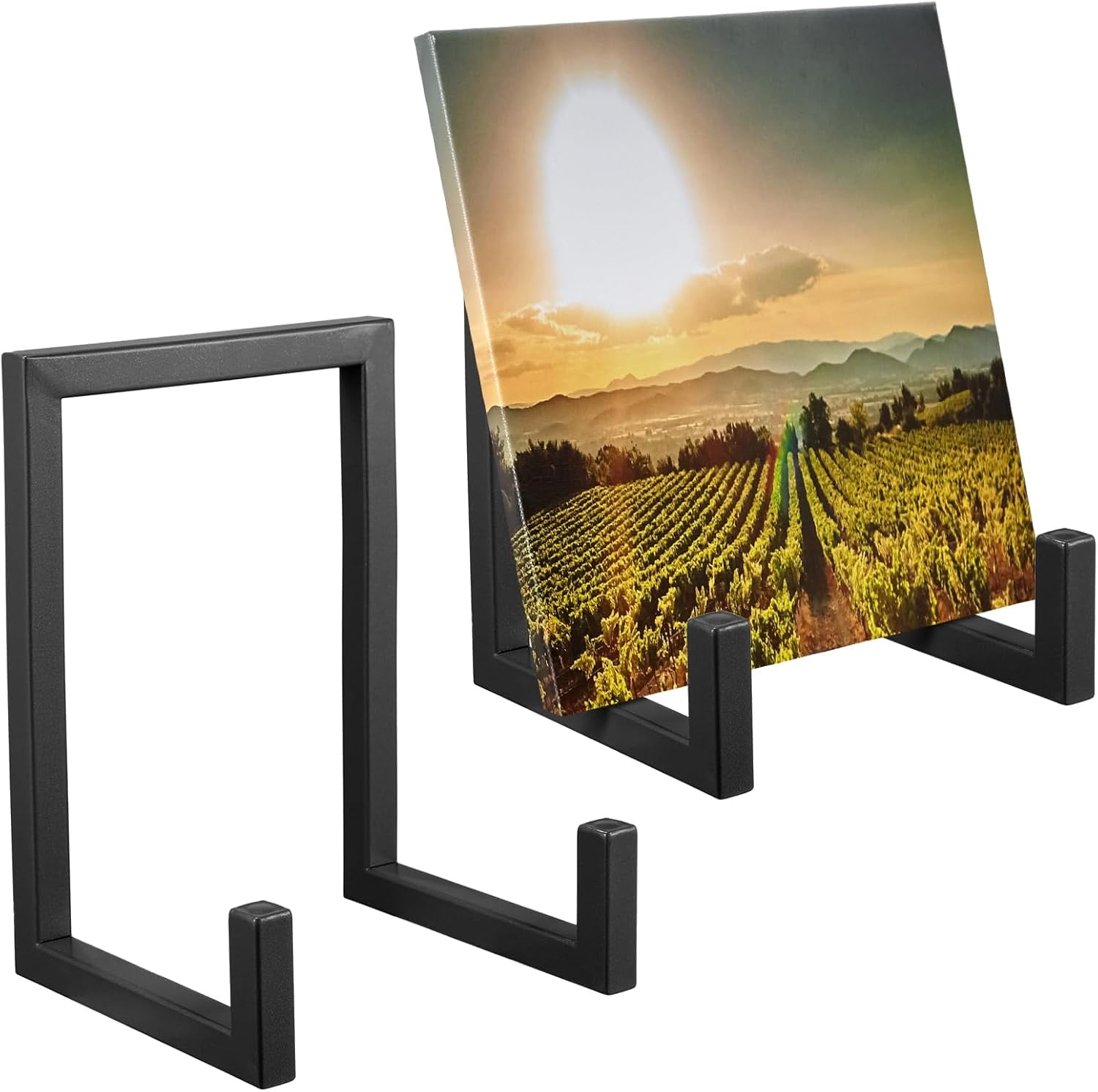 2 Pcs Large Plate Stands for Display Metal Frame Plate Holder Display ...