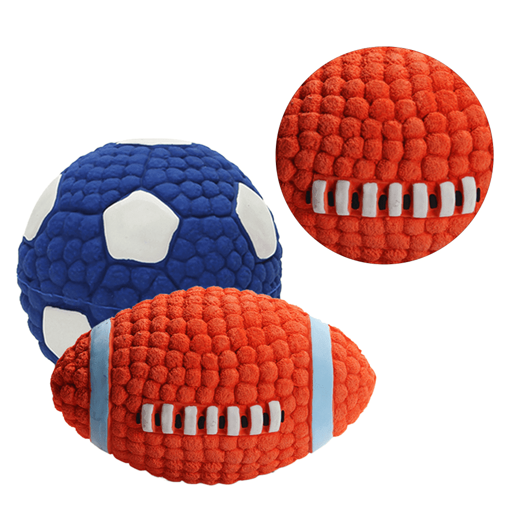 2 Pcs Large Soccer Ball for Dogs Indestructible Toys Balls Pet Sound ...