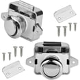 2 Pcs Latch Push Lock RV Furniture Lock Metal Latch Button Lock Drawer ...