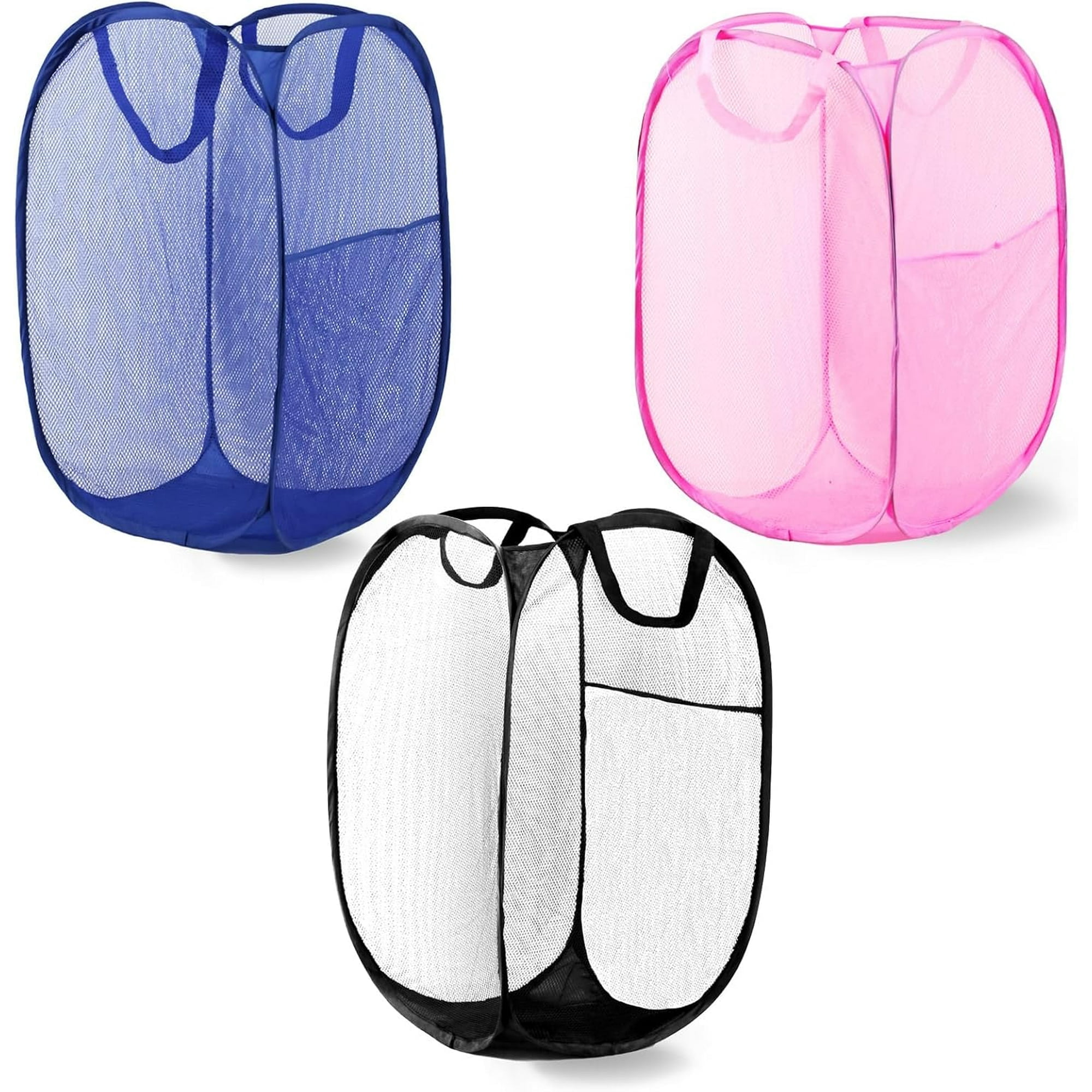 2 Pcs Laundry Baskets Pop Up Mesh Washing Bag, Laundry Bag Pop Up ...